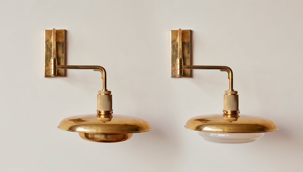 Oscar Sconce Solid Brass Metal Shade Light | Adjustable Wall Sconce ...