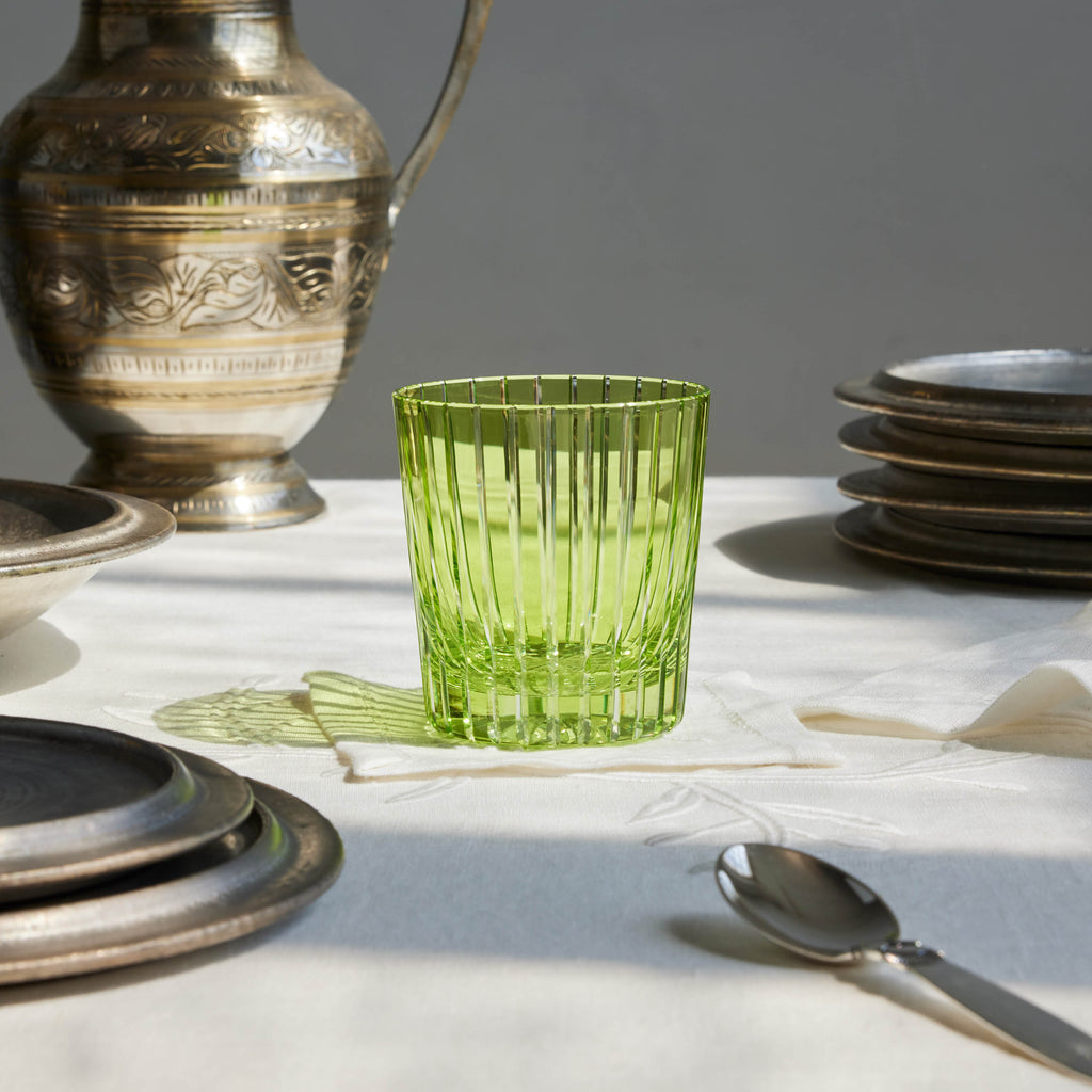 Green Jewel-Like Crystal Rocks Glass | Bourbon Glasses & Scotch Glasses ...