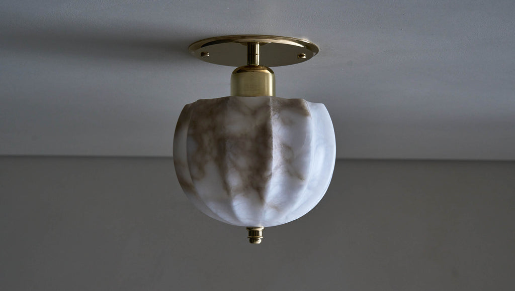 Alabaster Rotonde Ceiling Light Fixture | Custom-Made & Metal Lighting ...
