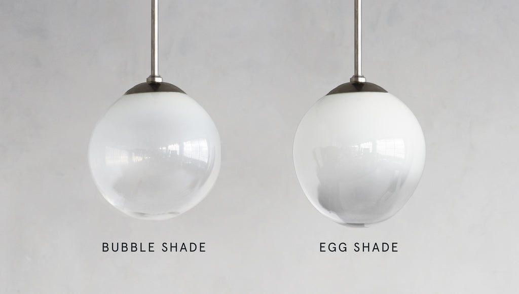 Globe & Egg Shaped Bubble Shades for Globe Series Lighting Fixtures ...